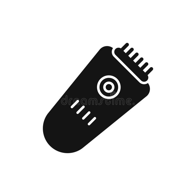 Electric Razor Icon Symbol on White Background Stock Illustration ...