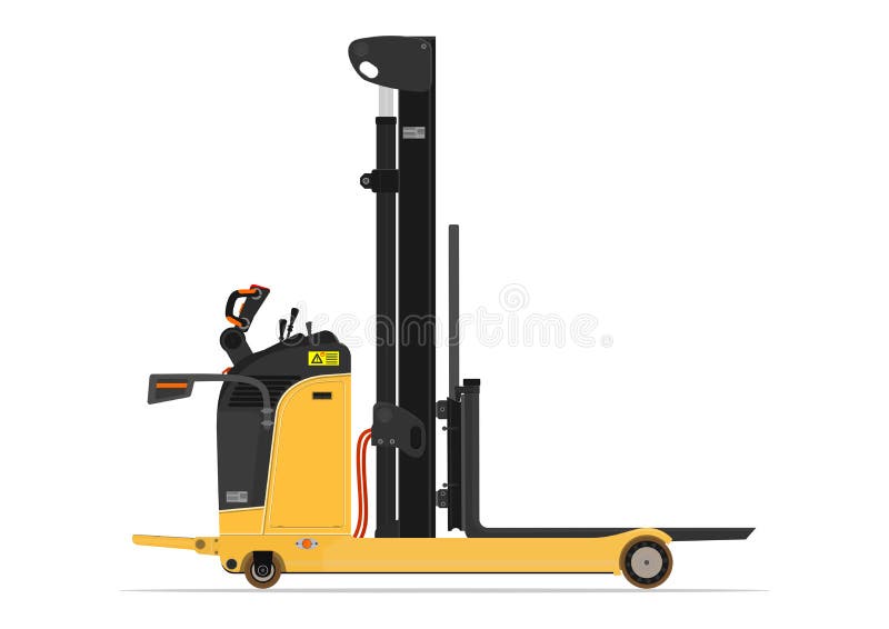 Reach Stacker with Container Stock Vector - Illustration of elevator ...