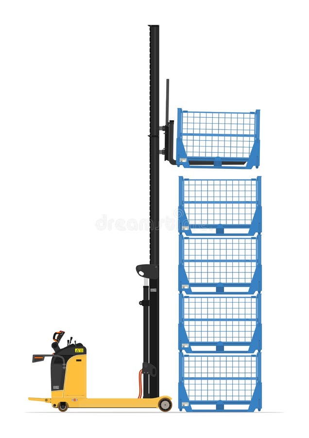 Reach Stacker with Container Stock Vector - Illustration of carrier ...