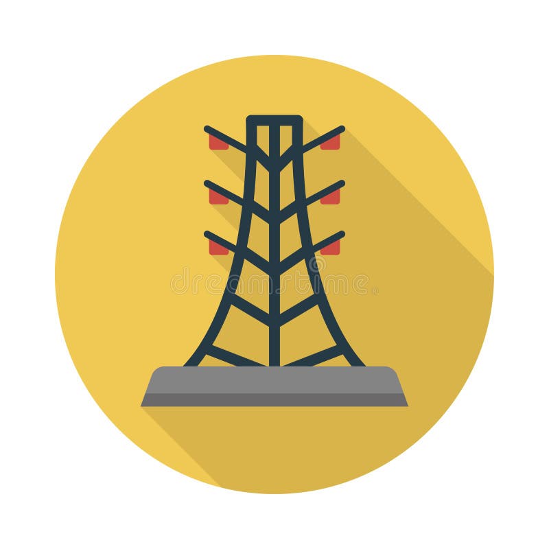 Electric Reception Vector Flat Icon Stock Vector - Illustration of line ...