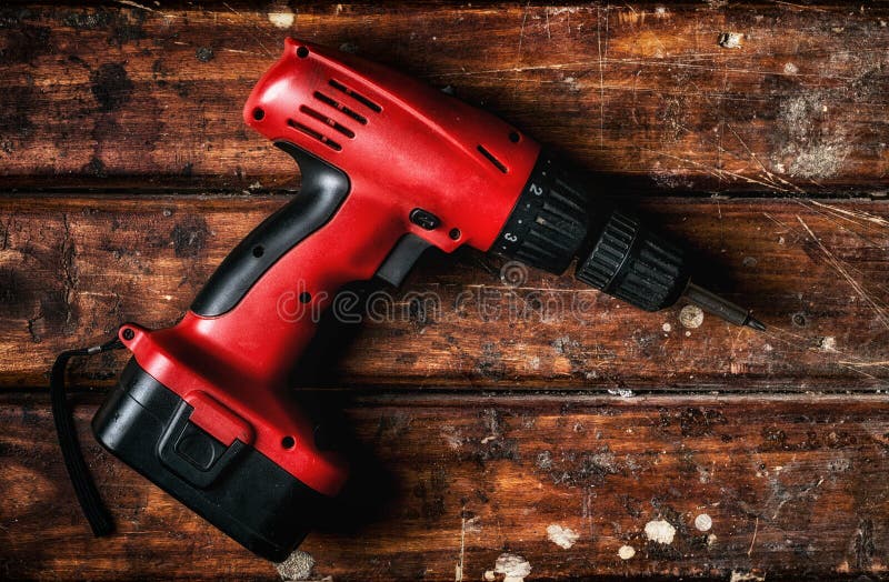 Electric red screwdriver. stock image. Image of colored - 87709299