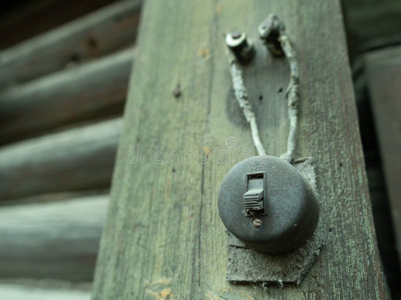 Electric retro switch. stock photo. Image of dirty, electrical - 146404344