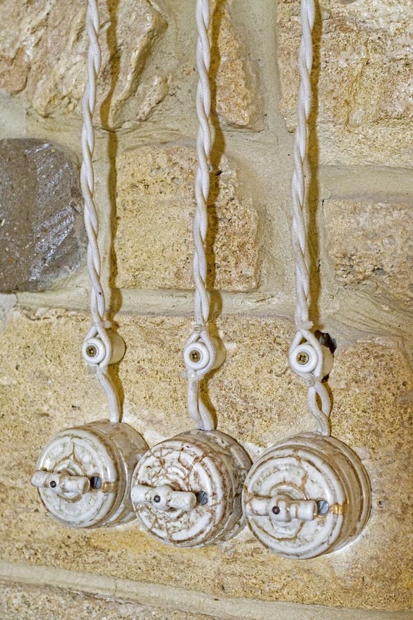 Electric Retro Switch on the Wall Stock Photo - Image of electric ...