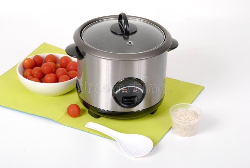 A Rice Cooker in the Kitchen Stock Image - Image of lifestyle, button ...