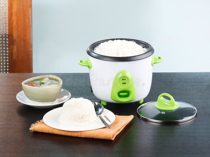Electric rice cooking pot stock image. Image of rice - 20147873