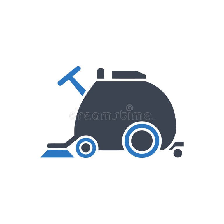 Electric Road Sweeper icon stock illustration. Illustration of design ...