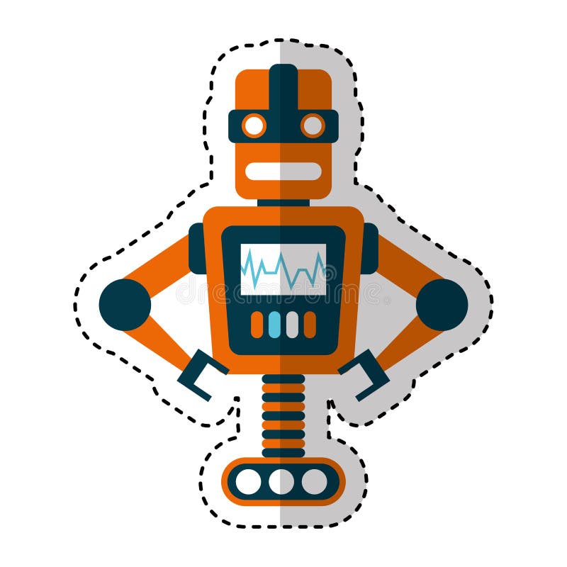 Electric Robot Avatar Character Stock Vector - Illustration of object ...