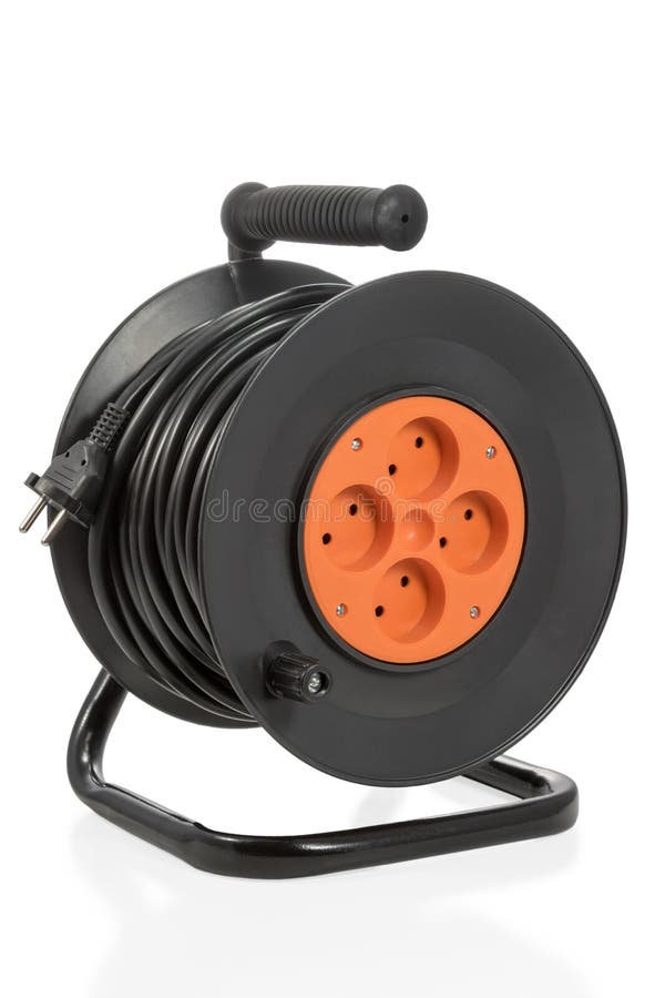 Orange Power Strip. Electric Extender Isolated on White Background ...