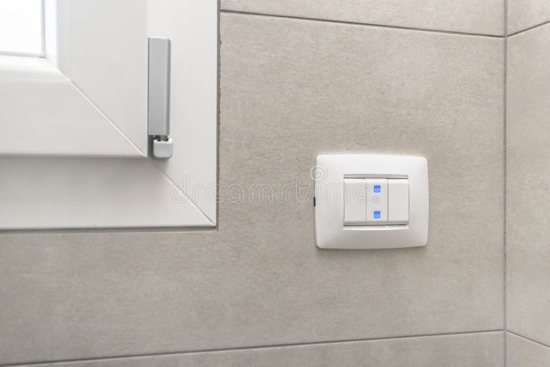 Electric Roller Shutter Switch Stock Image - Image of lifting, switch ...