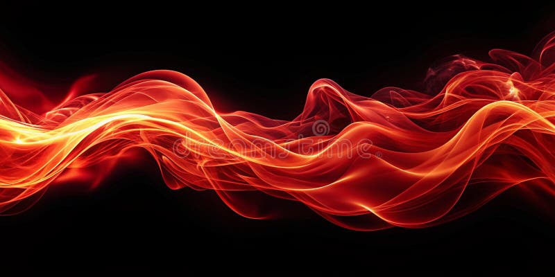 Electric Ruby Red Abstract Waves Styled As Flames Ideal for a Vibrant ...