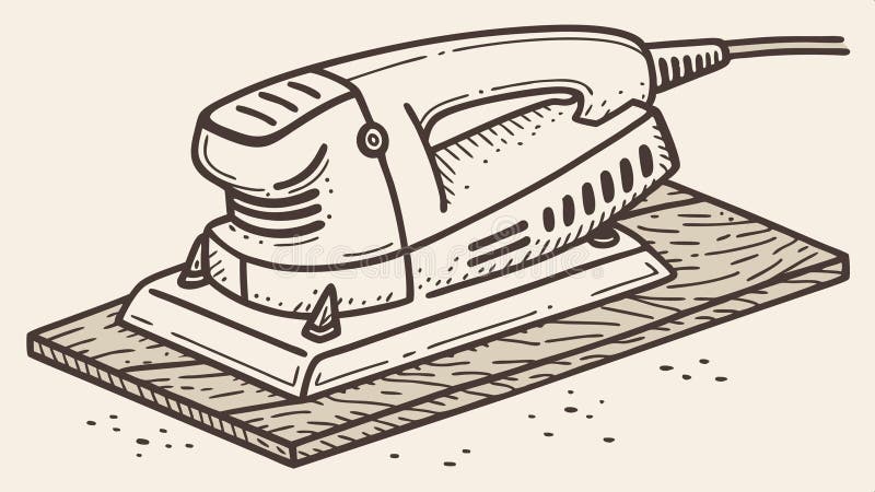 Electric Sander Tool, Woodworking and Craft Illustration Vector Design ...