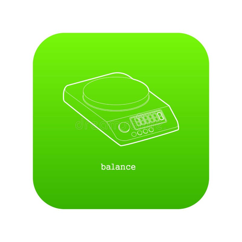 Electric Scales Icon Outline Stock Vector - Illustration of electronic ...