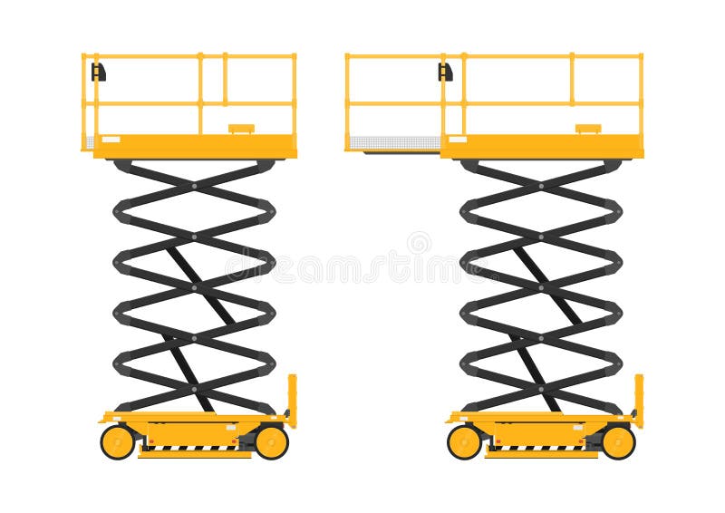 Scissor Lift Work Platform. Vector Stock Vector - Illustration of ...