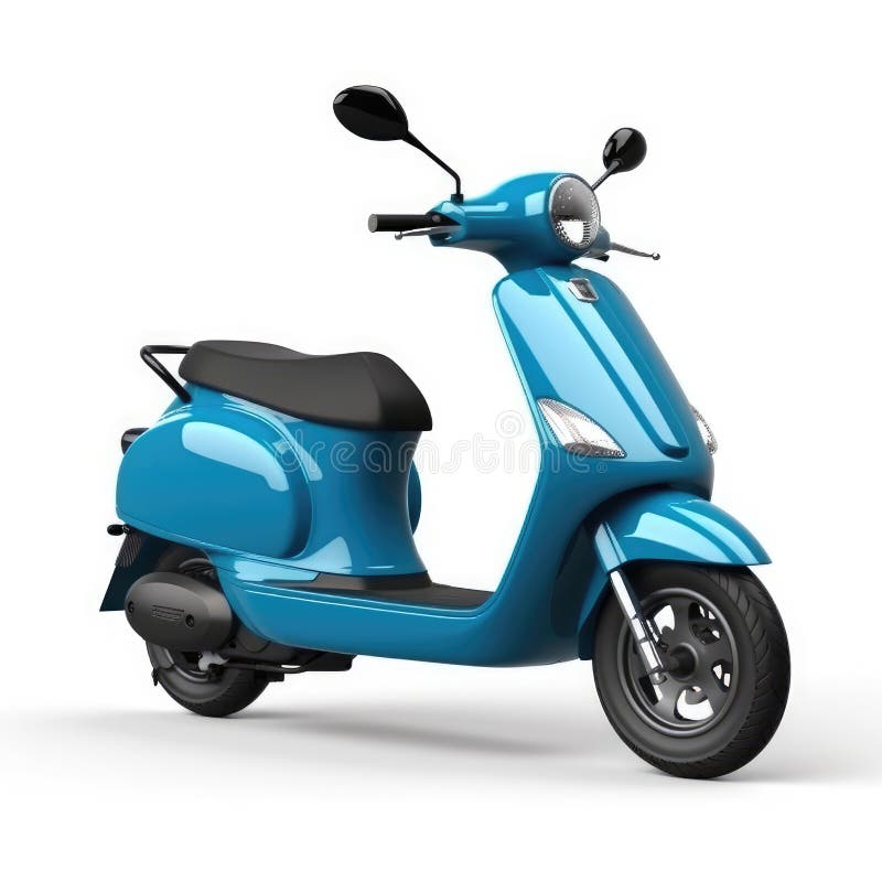 Standing Blue Scooter Stock Illustrations – 232 Standing Blue Scooter ...