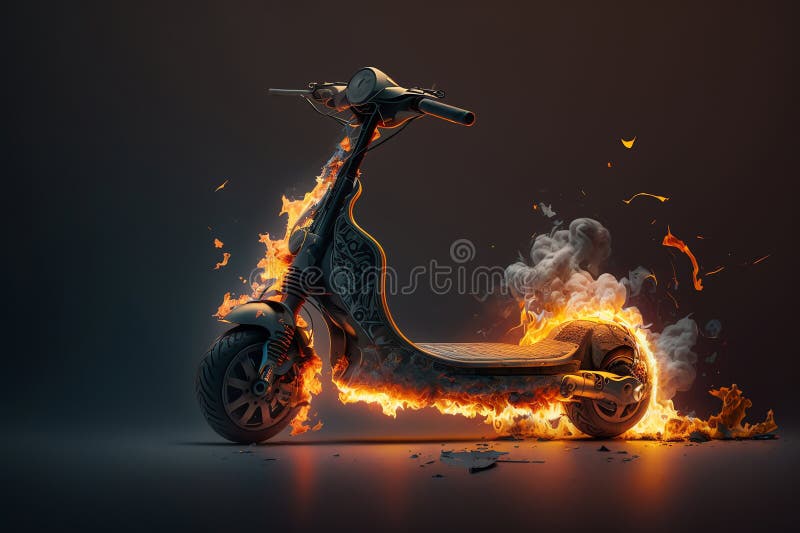 Electric Scooter Catch Fire, Battery Blast Explosion, Smoke from E ...