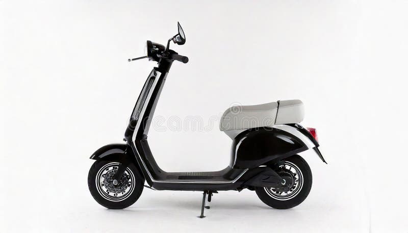 Sleek Black Electric Scooter Ideal for Urban Commuting and Short Trips ...