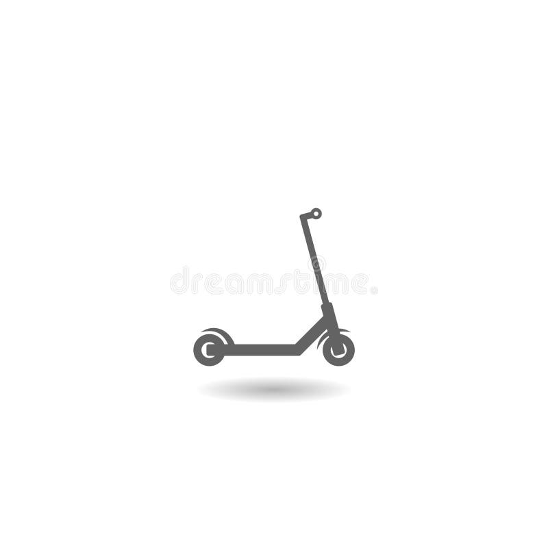 Electric Scooter Icon with Shadow Stock Vector - Illustration of modern ...
