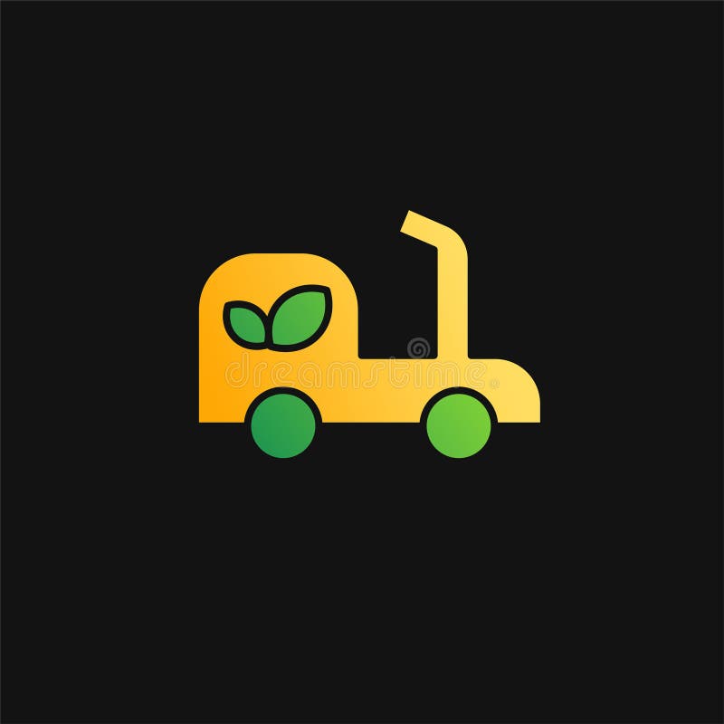 Electric Scooter and Leaf Icon Solid Gradient. Gradient Solid Icon. Stock Vector - Illustration ...