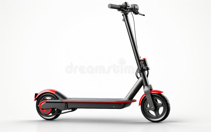 Electric Scooter Modern Design on White Background Stock Photo - Image ...