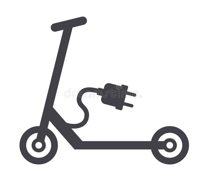 Electric Scooter Power Symbol Vector Illustration Icon Stock Vector ...