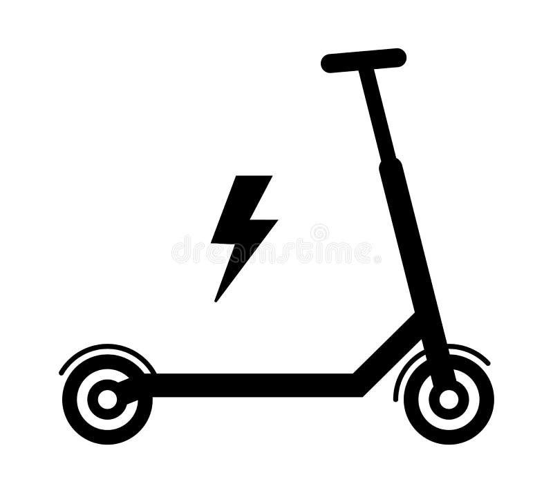 Electric Scooter Power Symbol Vector Illustration Icon Stock Vector ...