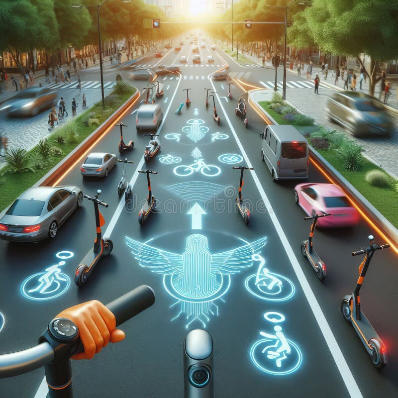 Electric Scooter Streams â€“ Designated Smart Lanes for Shared E Stock ...