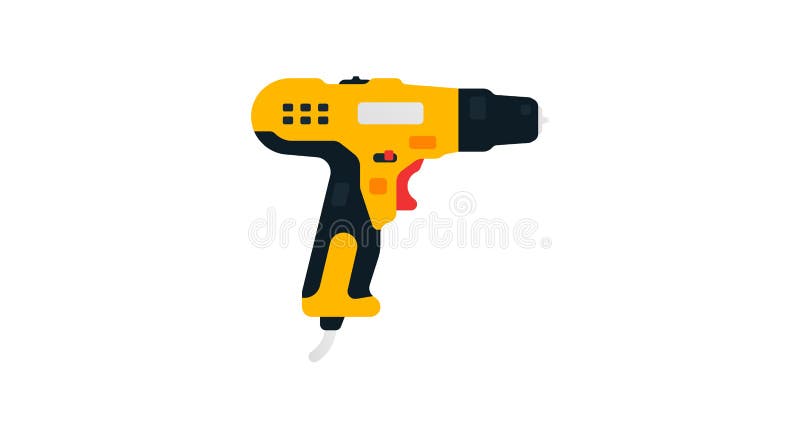 Electric Screwdriver, Drill Side View. Power Tools for Home ...