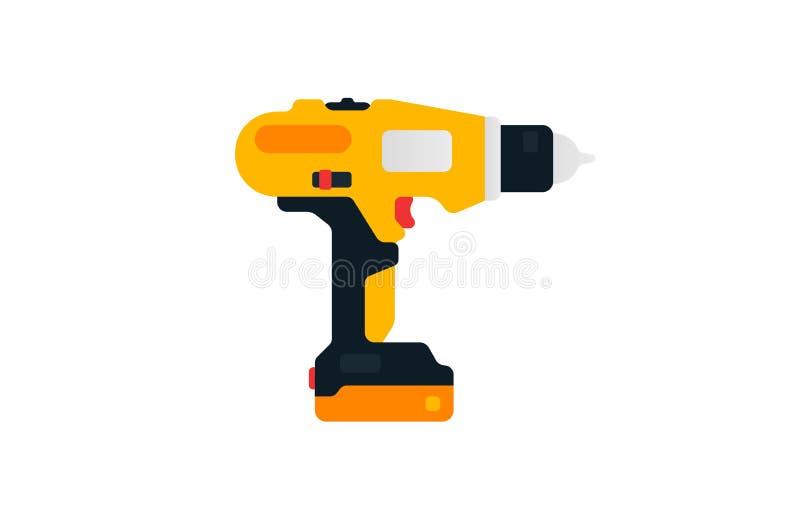 Electric Screwdriver, Drill Side View. Power Tools for Home ...