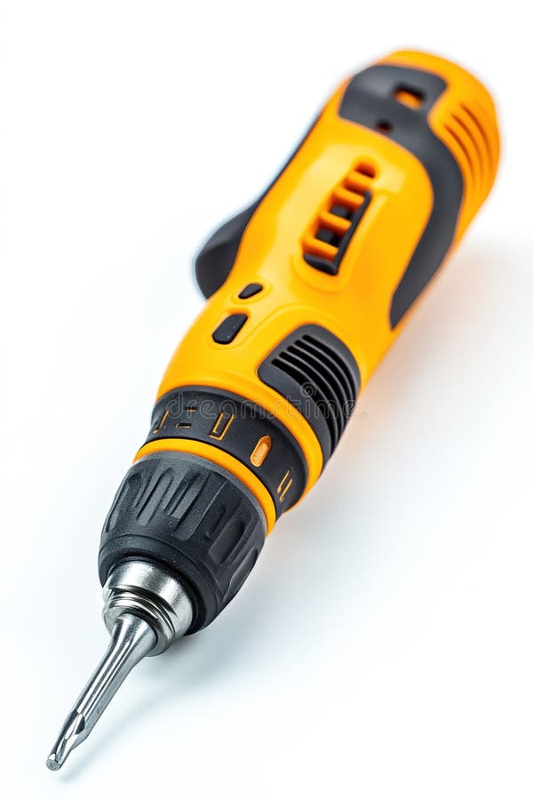 Electric Screwdriver Tool on Isolated White Background Suitable for ...