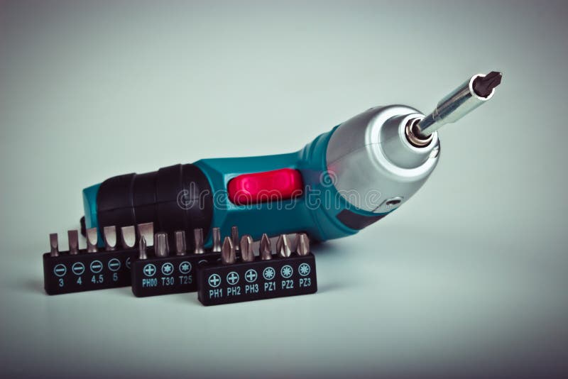 Electric screwdriver stock photo. Image of handle, equipment - 55202828