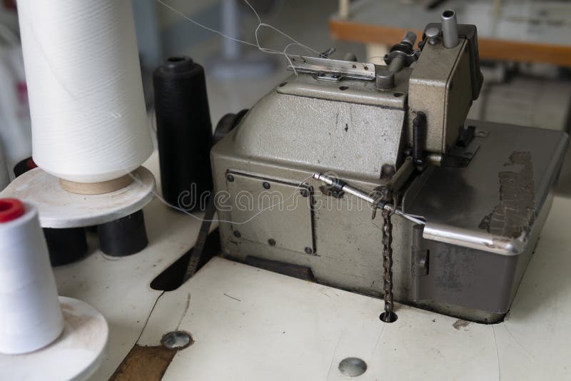 Electric sewing machine stock image. Image of tailoring - 153439731