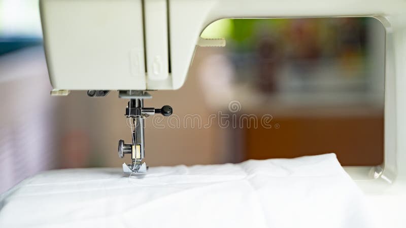 Electric sewing machine stock photo. Image of dressmaker - 185229234