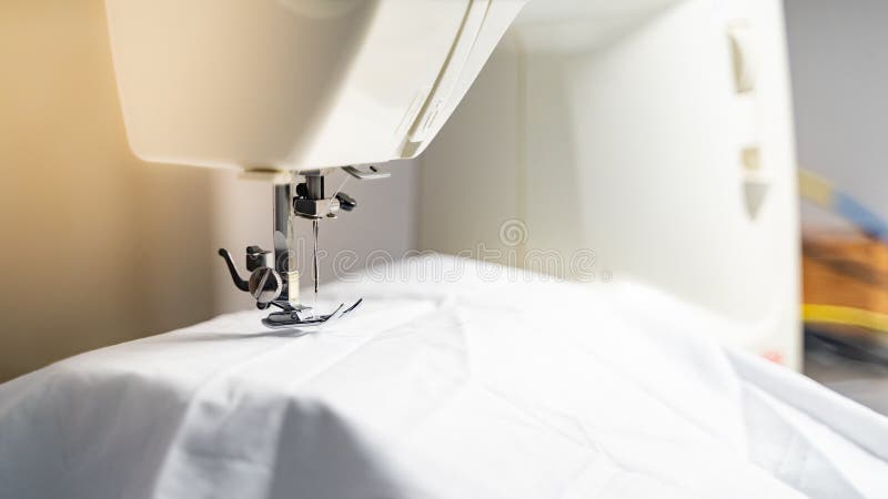 Electric sewing machine stock photo. Image of cloth - 187540200
