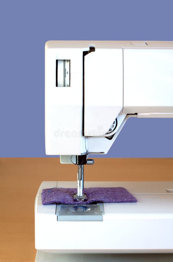 Electric Sewing Machine Indoor Closeup Stock Image - Image of violet ...