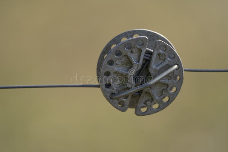 Electric Shepherd Wire Winding Sleeve Stock Photo - Image of land ...
