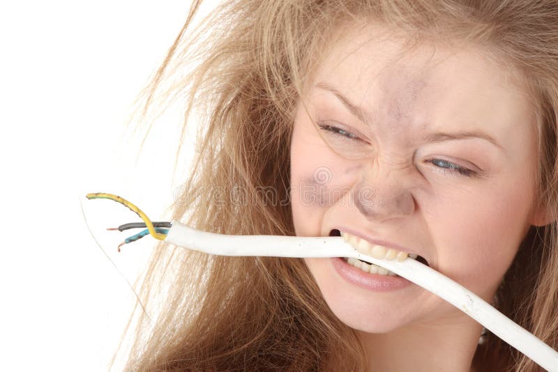 Electric shock stock photo. Image of connection, disappointment - 12918008