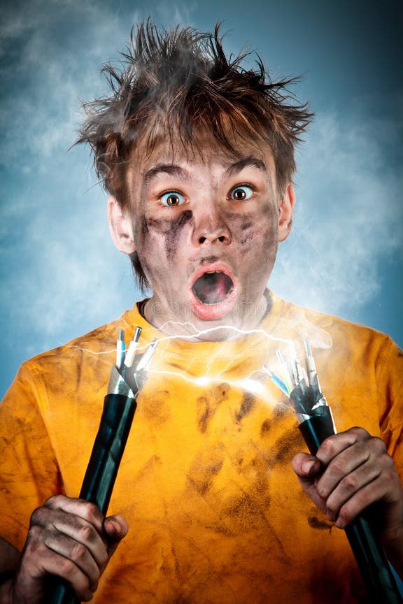 Electric Shock stock photo. Image of electrician, black - 24024920