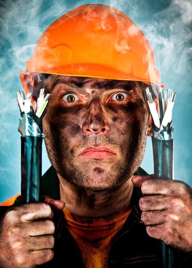 Electric Shock stock photo. Image of burnt, hair, cable - 24244050