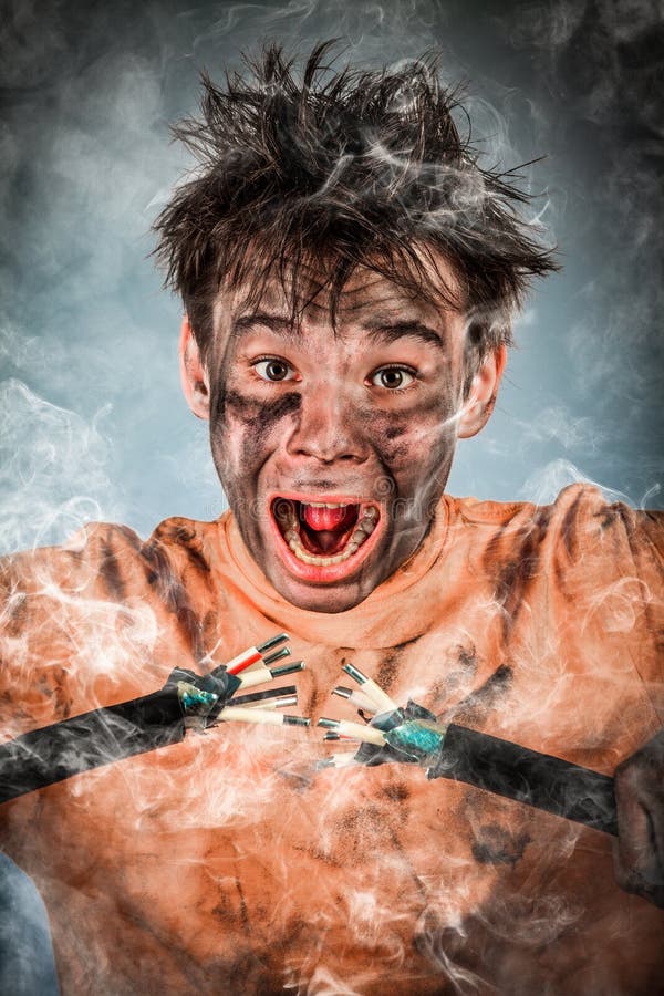 Electric Shock stock photo. Image of electrician, black - 24024920