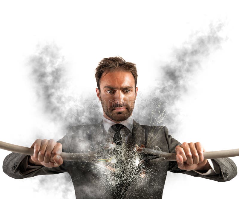 Electric Shock stock photo. Image of burnt, hair, cable - 24244050