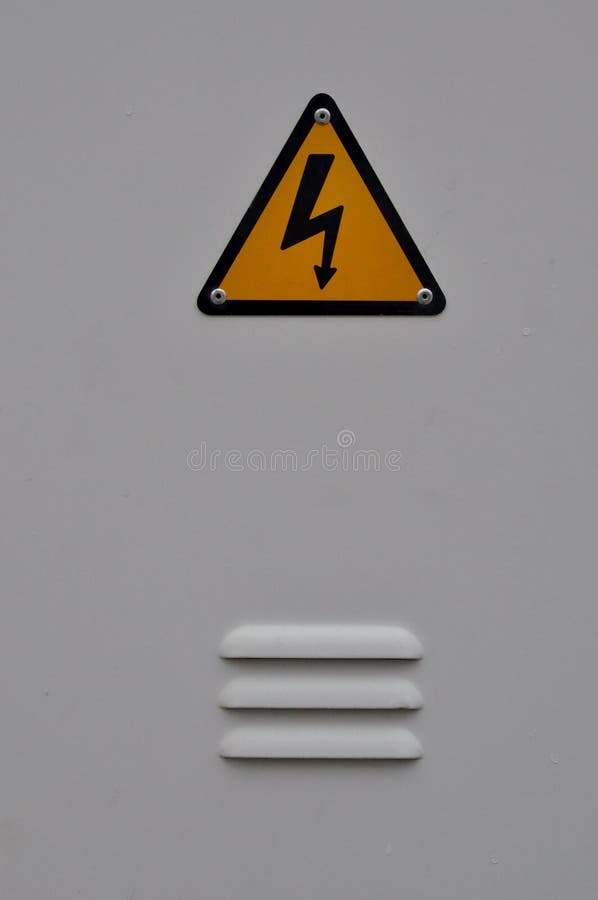 Electric shock hazard sign stock image. Image of hazard - 86531361