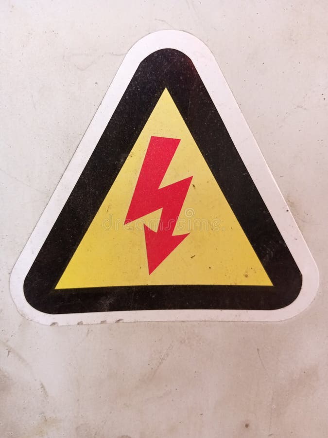 Electric shock hazard sign stock image. Image of electric - 275351317