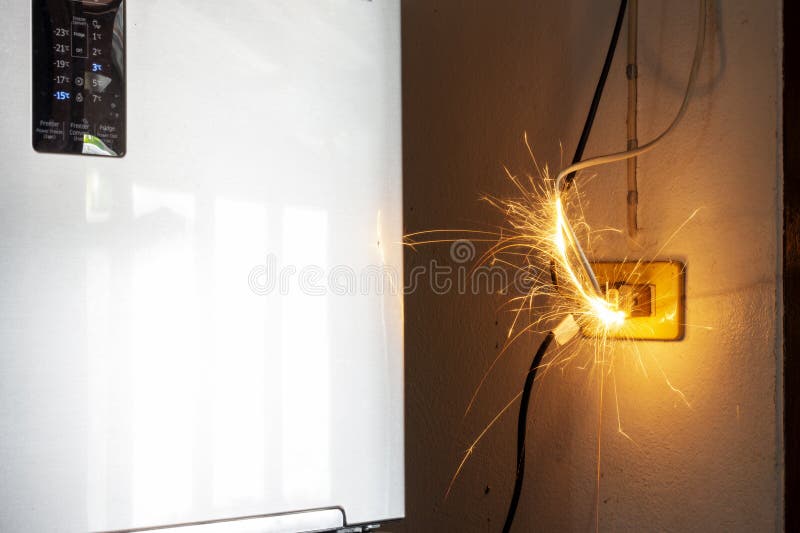 Electric Shock, Plug, Refrigerator Therefore Causing Sparks Dangerous ...