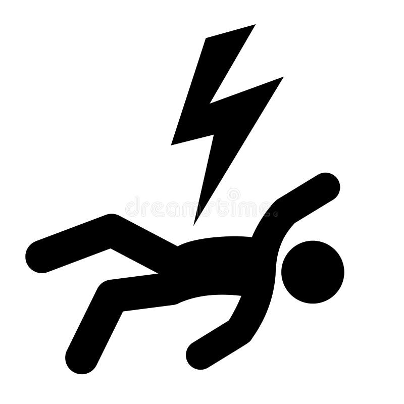 Electric Shock Hazard Vector Sign Stock Vector - Illustration of ...