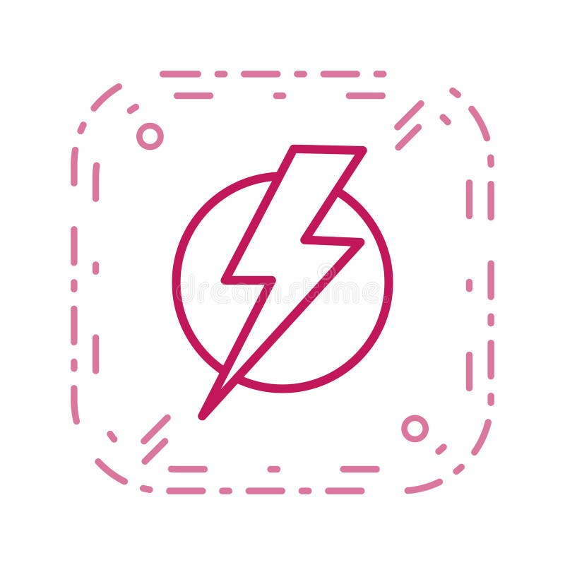Electric Shock Vector Icon stock illustration. Illustration of icons ...