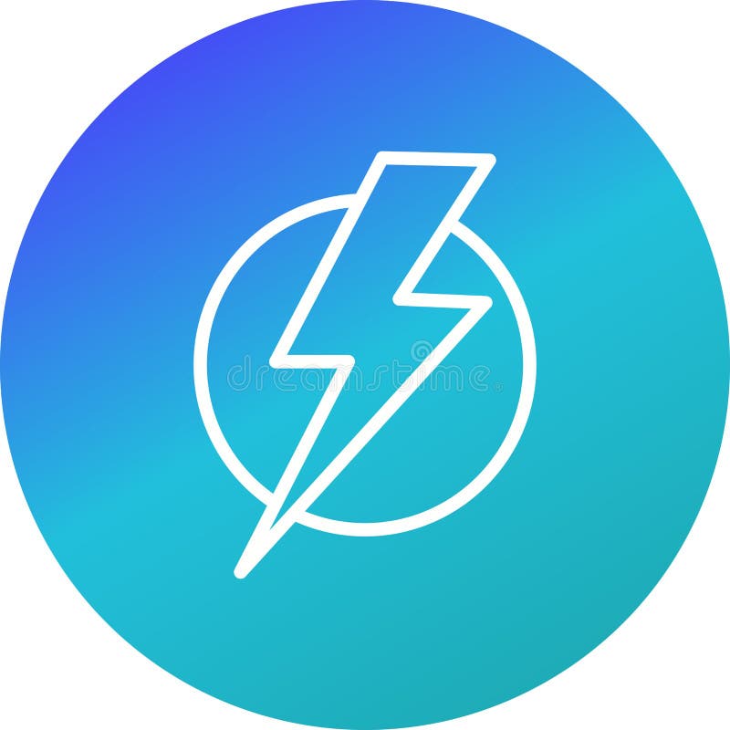 Electric Shock Vector Icon stock illustration. Illustration of symbol ...