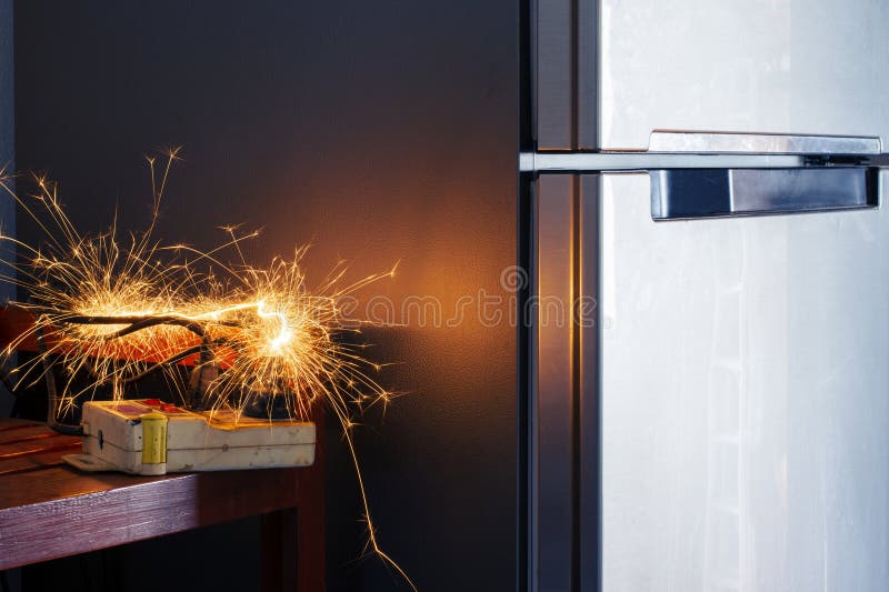 Electric Shork, Plug, Refrigerator Therefore Causing Sparks Dangerous ...