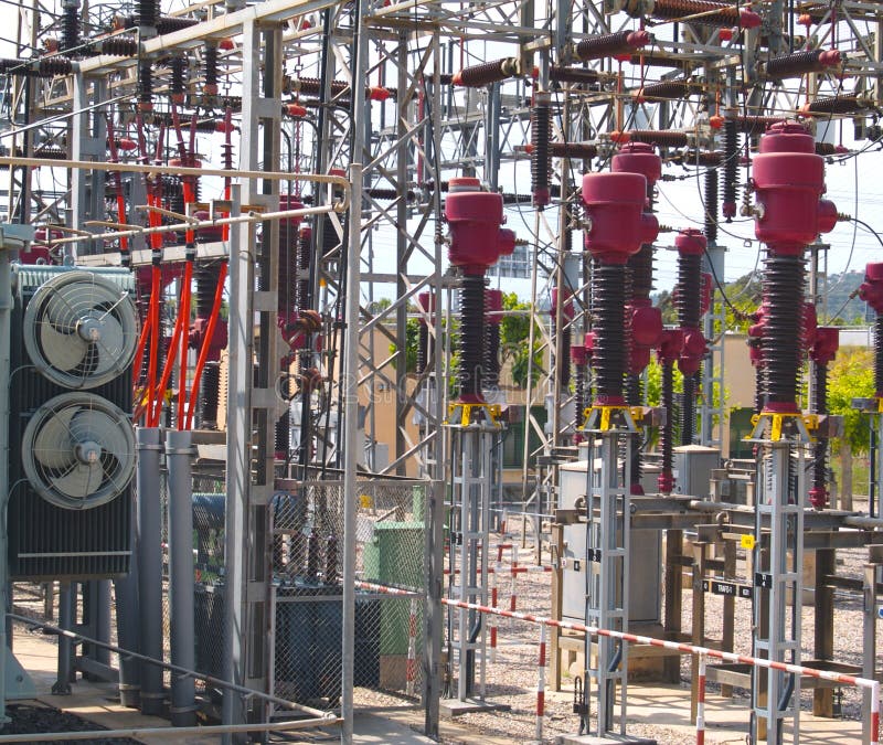 Electric Distribution Substation Detail Stock Photo - Image of system ...