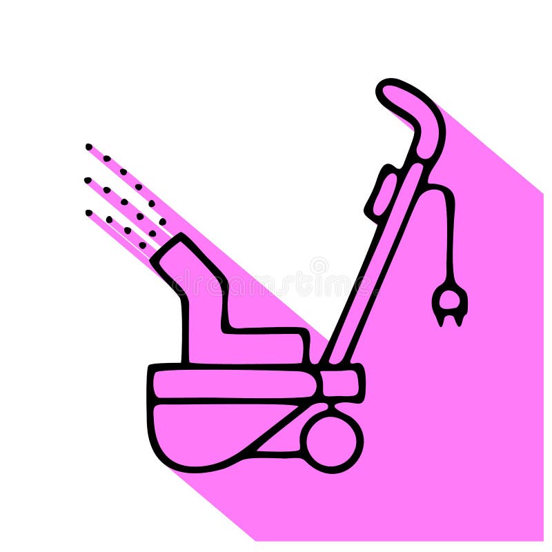 Electric Snow Blower Flat Line Icon. Vector Sign of Snow Stock Vector ...