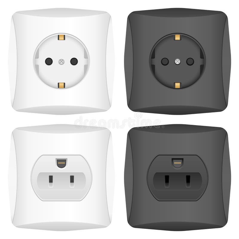 Electric socket stock vector. Illustration of voltage - 16554277